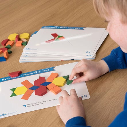 Wooden Geometric Pattern Blocks 250pk | Bricks & Blocks | TTS