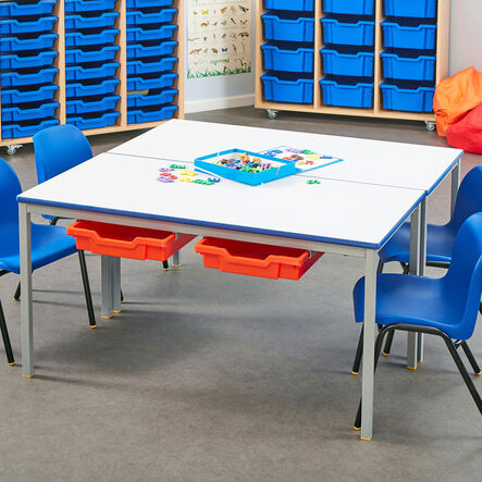 Fully Welded Rectangular Tray Table L110cm | Tables | TTS