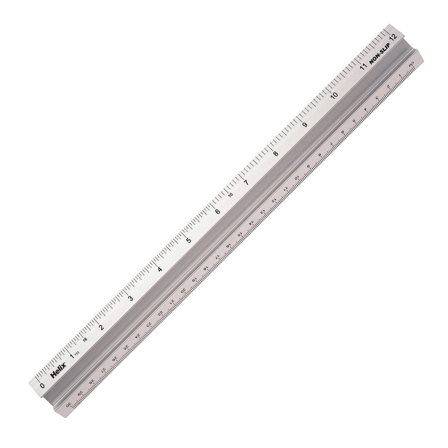 Helix Metal Safety Ruler 30cm Tools TTS