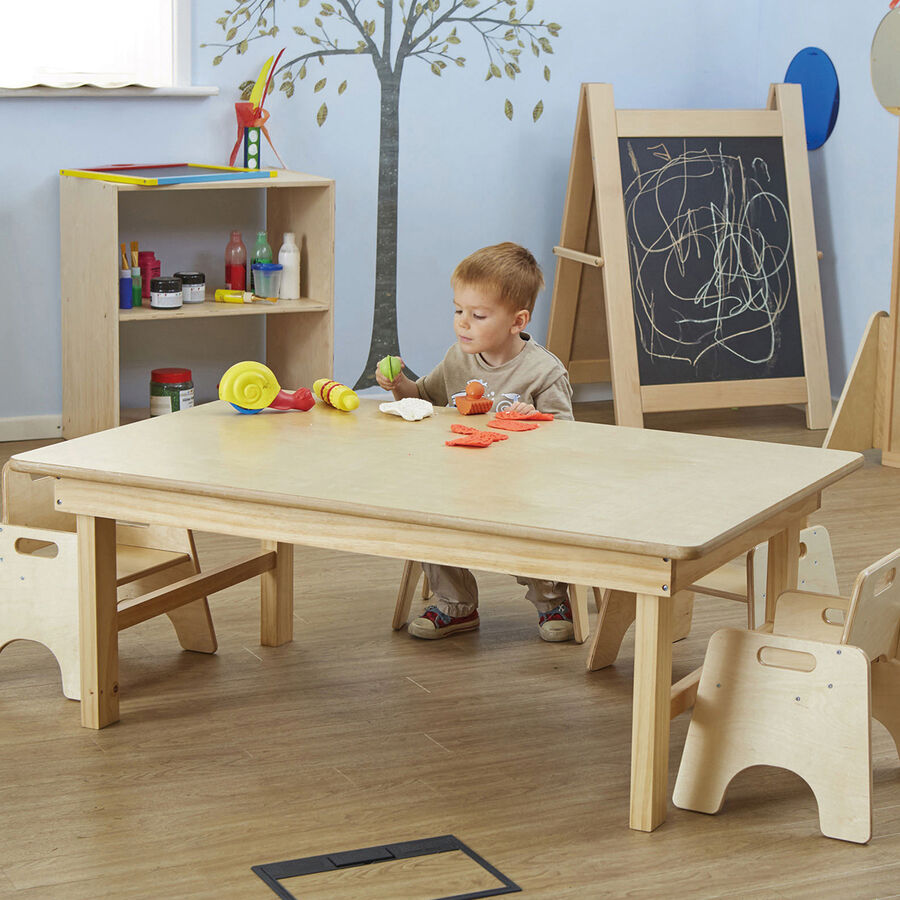 Childrens wooden folding table and chairs store