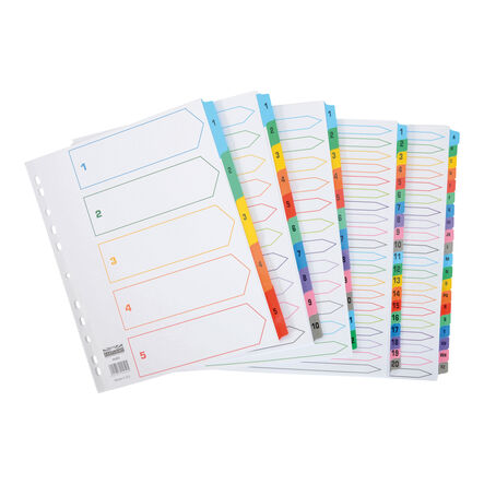 EASTLIGHT Extra Wide A4 Numerical Index Dividers | Document Wallets ...