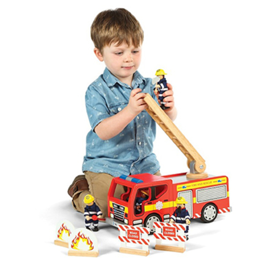 Fire Station and Furniture Wooden Play Set | Small World Buildings | TTS