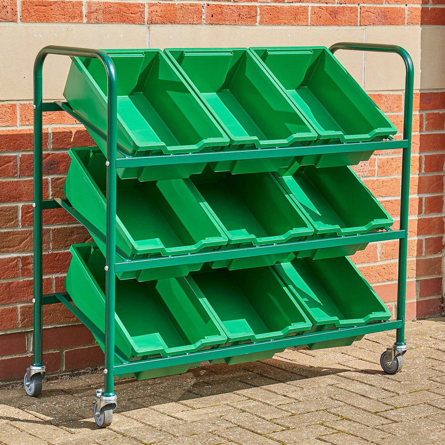 Metal Tilted Tray Trolley with Trays | Storage | TTS