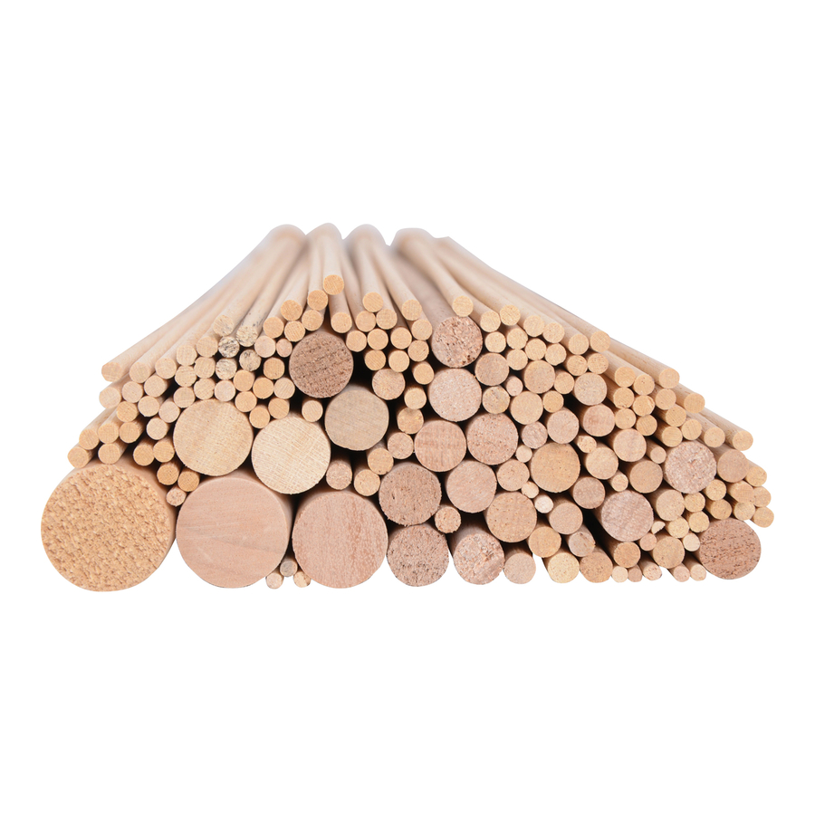 Hardwood Dowel Packs 100pk | Wood | TTS