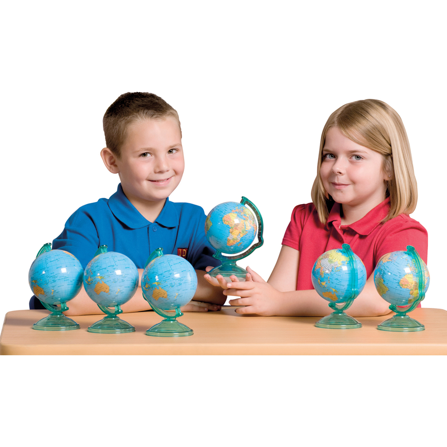 Mini Globe of the World with Stand 10cm 6pk | Globes | TTS
