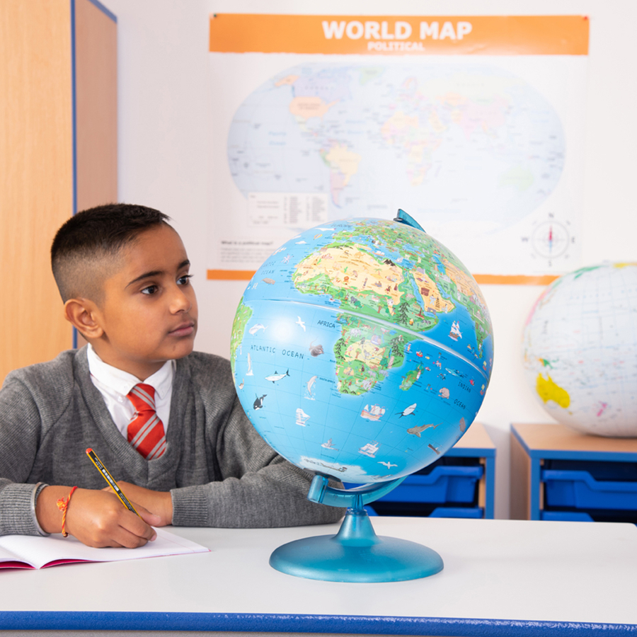 Children's Activity Globe of the World with Stand 30cm | Globes | TTS