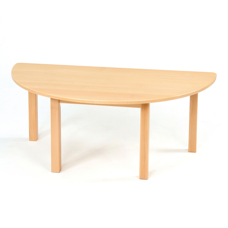 Buy Half Circular Solid Beech Table L120cm | TTS