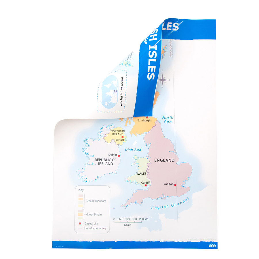 TTS UK Map Political and Physical A1 KS2 | Maps | TTS