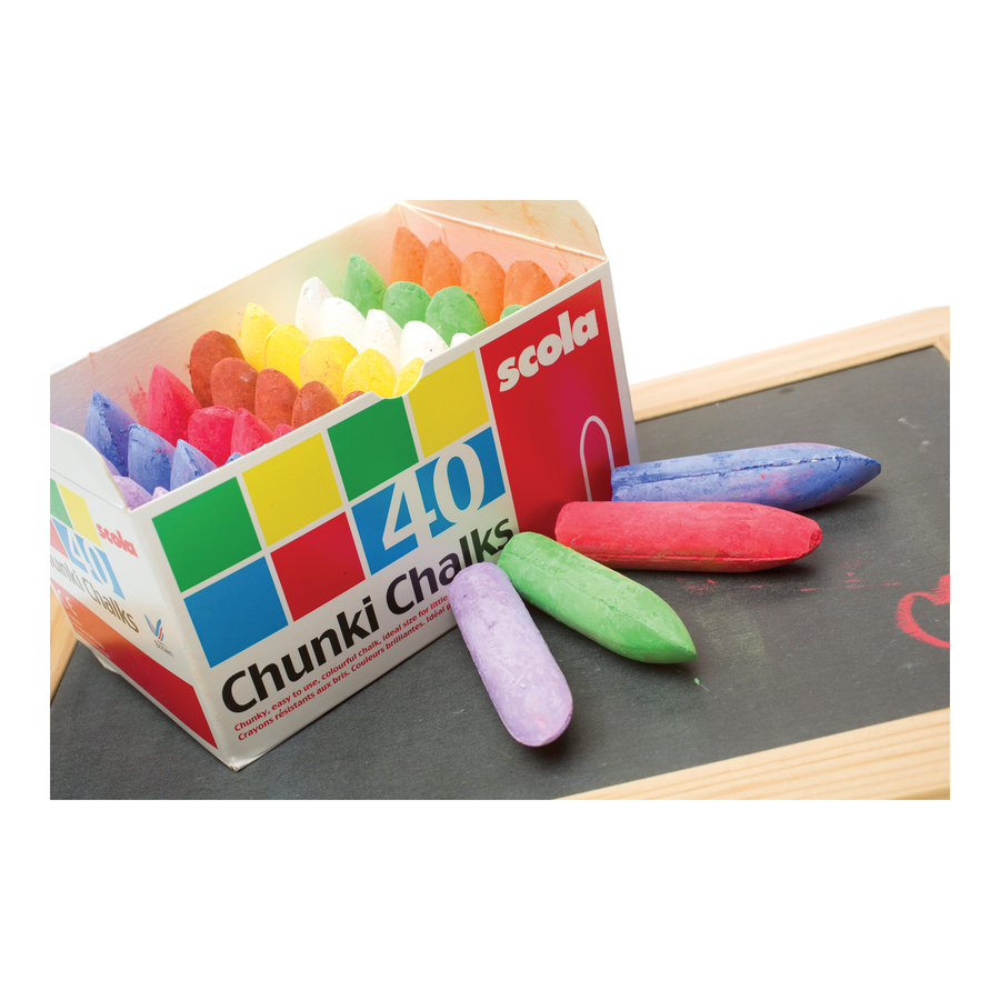 Scola Chunki Chalks Assorted | Pastels | TTS
