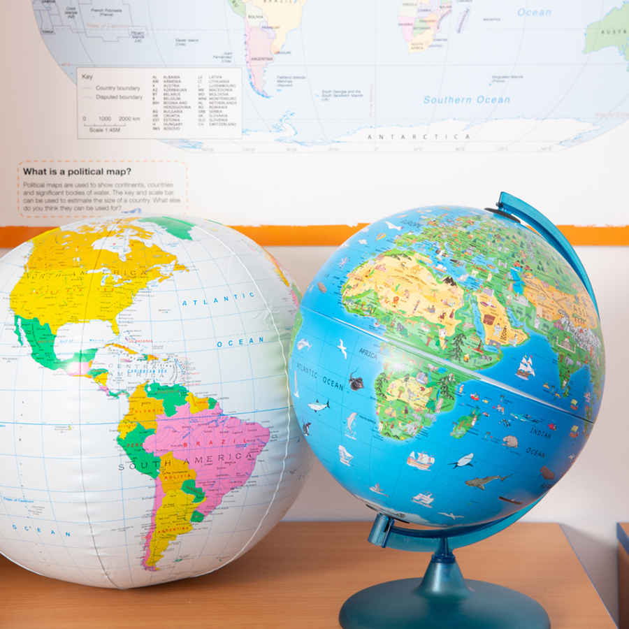 Children's Activity Globe of the World with Stand 30cm | Globes | TTS