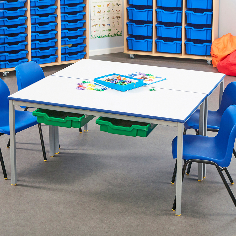 Fully Welded Rectangular Tray Table L110cm | Tables | TTS