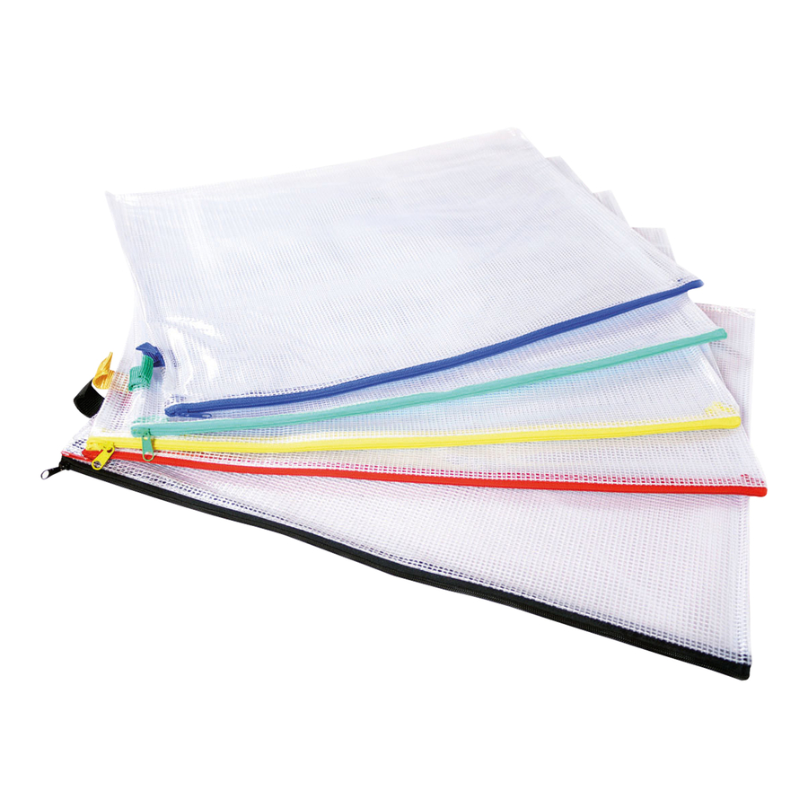 Flipfile Heavy Duty Mesh Zip Wallet Bags 5pk | Document Wallets ...