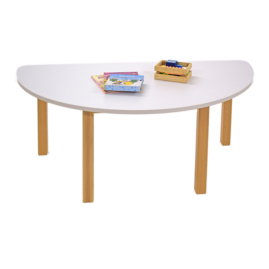 Essentials White Semi Circle Table | Tables | TTS