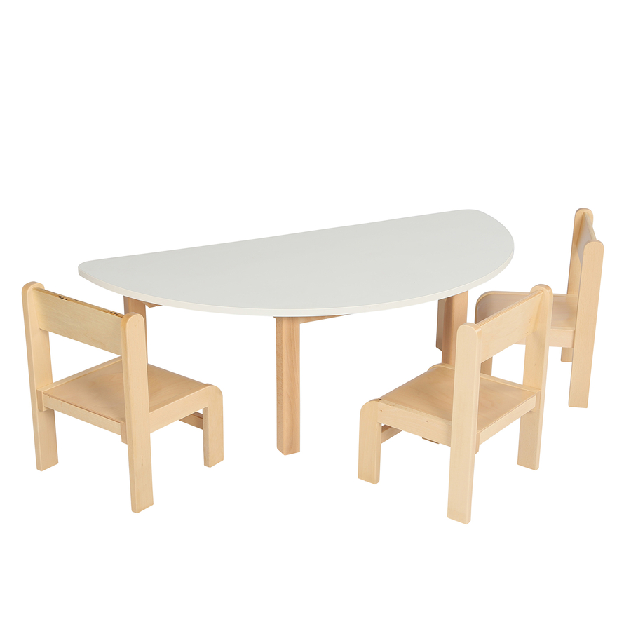 Essentials White Semi Circle Table | Tables | TTS