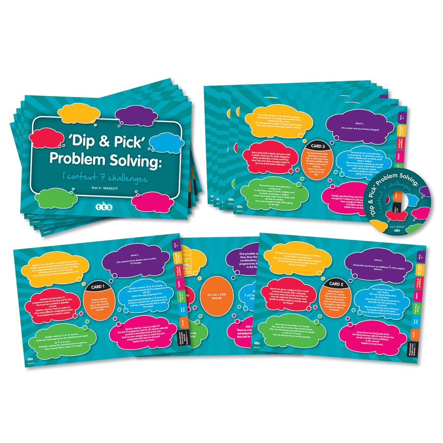 TTS Dip and Pick Maths Problem Solving Cards | Reasoning & Problem ...