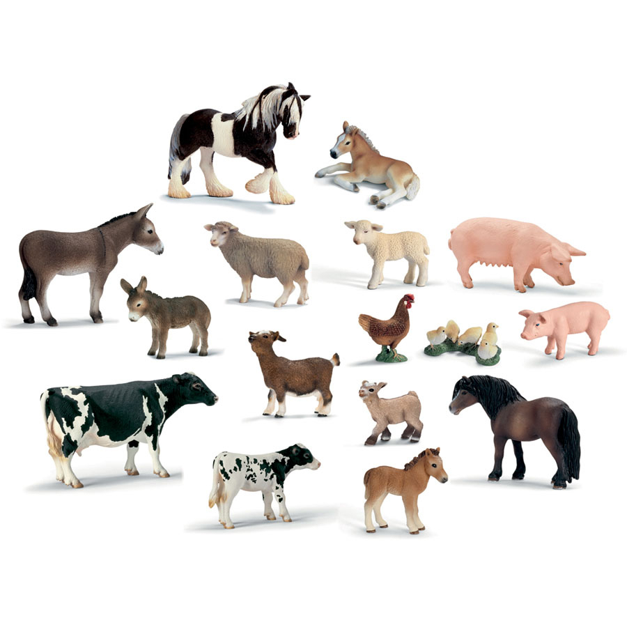 Detailed Parent and Babies Farm Animal Collection | Animals, Dinosaurs ...