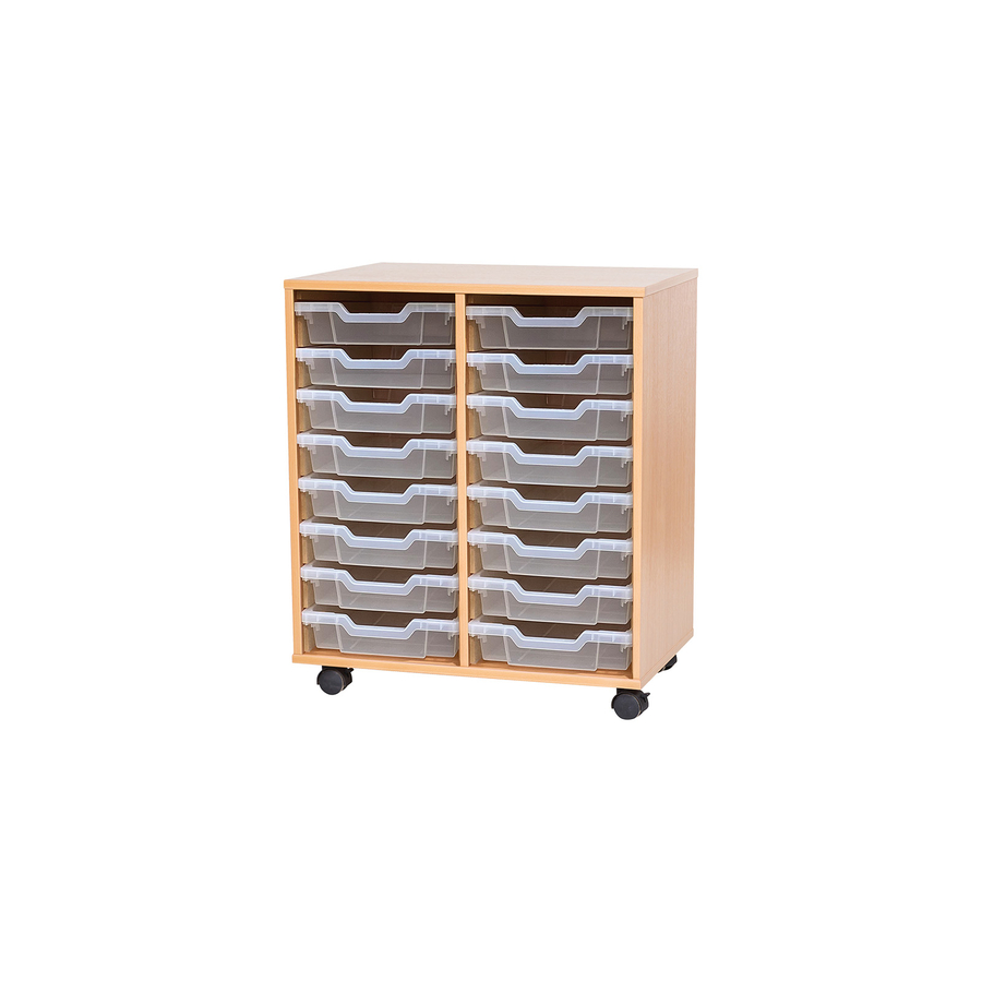 Buy Mobile Double Tray Storage Unit 16 Trays | TTS