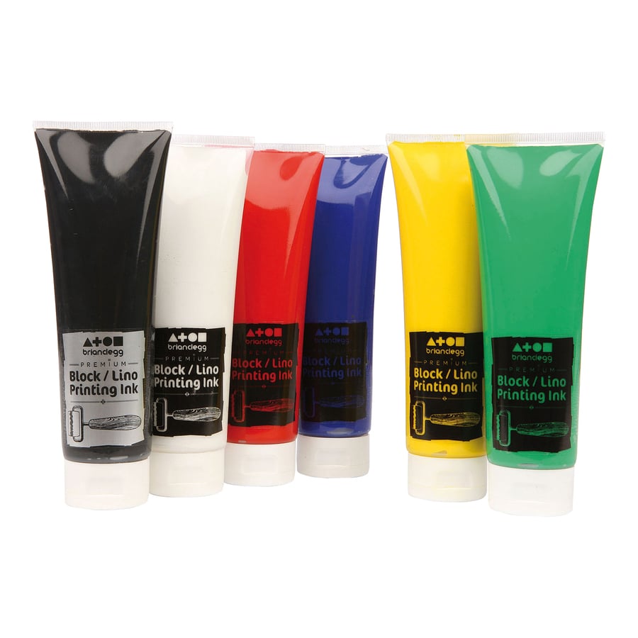 Premium Block Lino Printing Ink 300ml 6pk | Printing | TTS