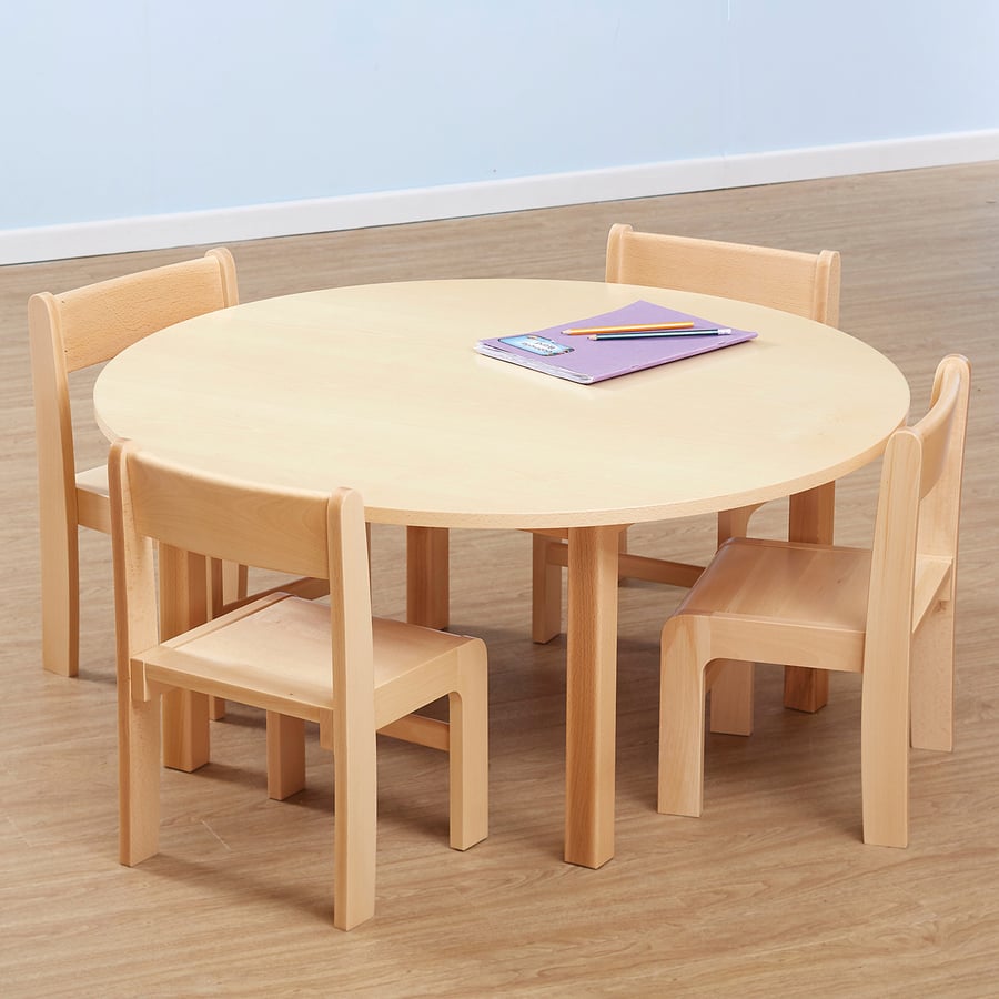 Buy Beech Veneer Round Classroom Table | TTS