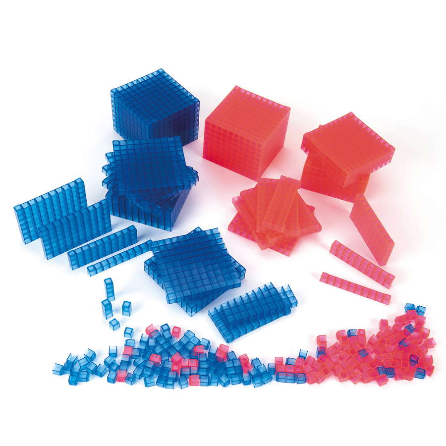 Base Ten Transparent Interlocking Class Set 355pcs | Base Ten | TTS