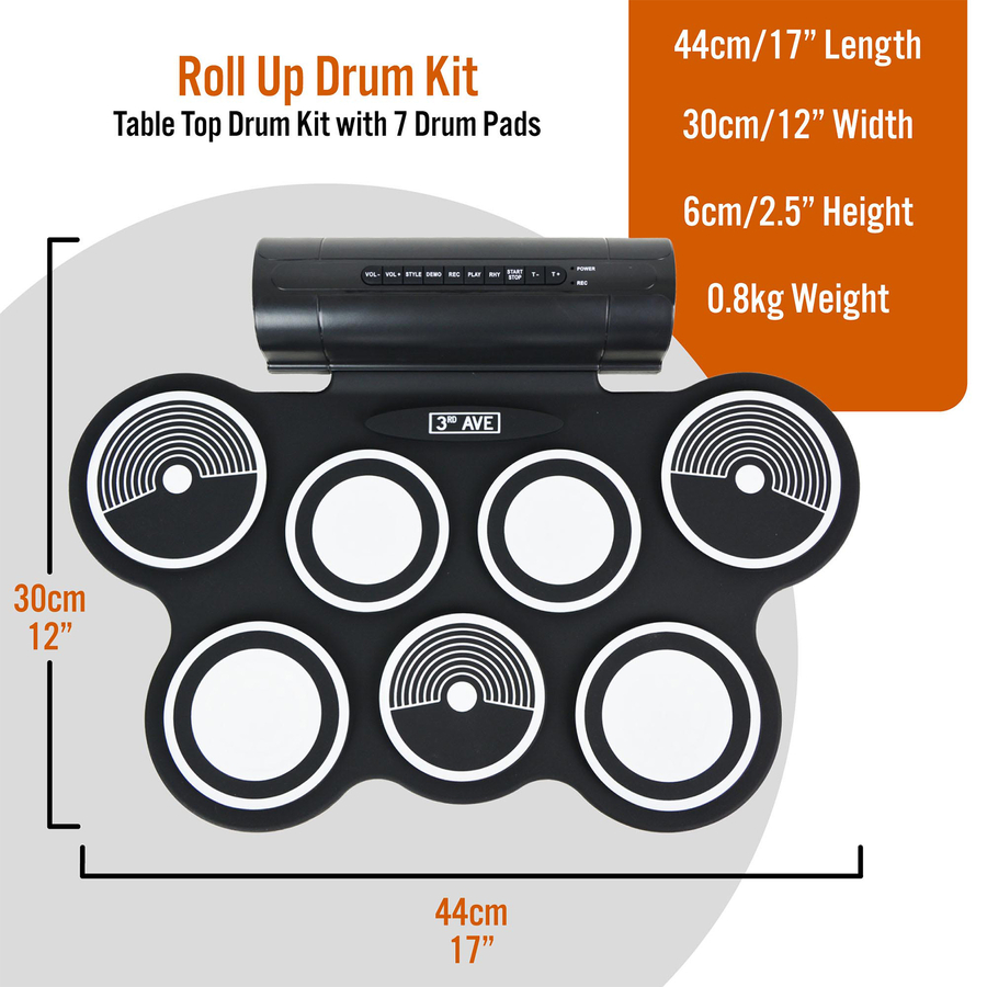 Portable Roll Up Electronic Drum Kit | Drums & Tambourines | TTS