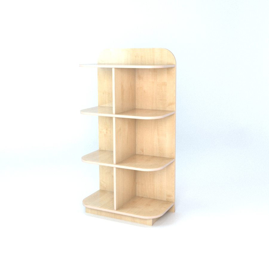 D-End Cap Library Bookcase In Maple | Storage | TTS