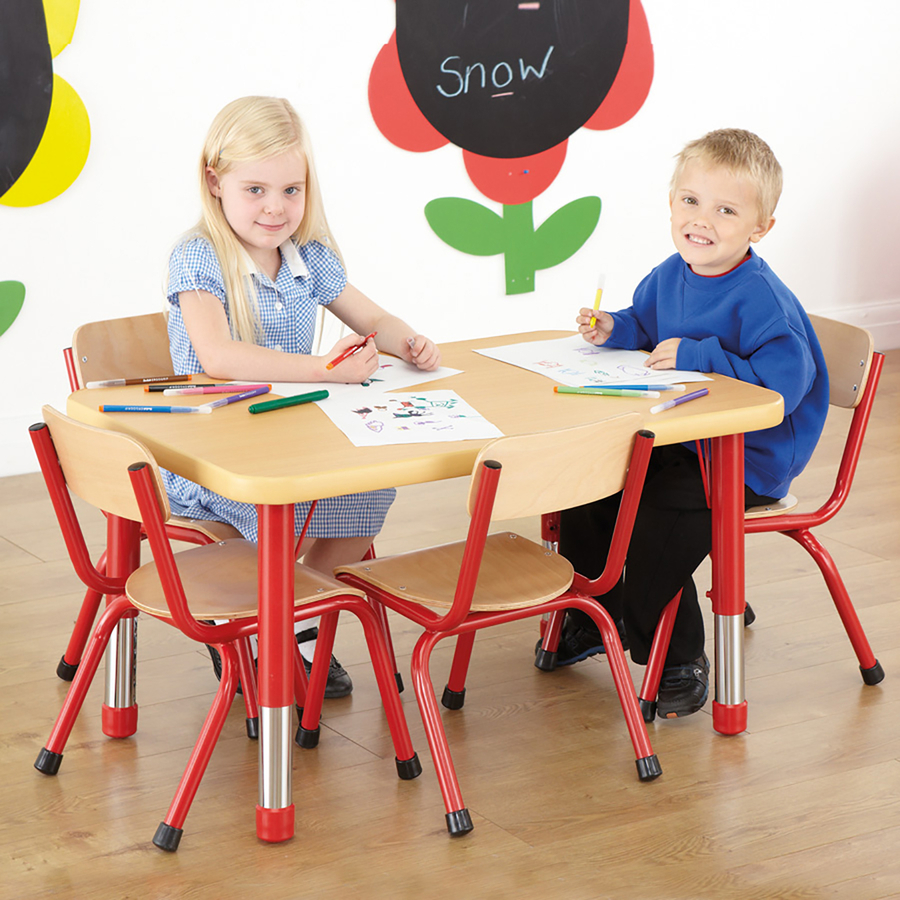 Copenhagen Height Adjustable Rectangular 4 Seater Table | Tables | TTS