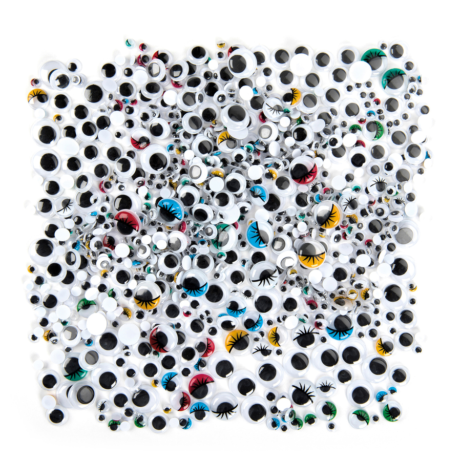 Buy Wiggle Stick On Eyes Assorted 1000pk | TTS