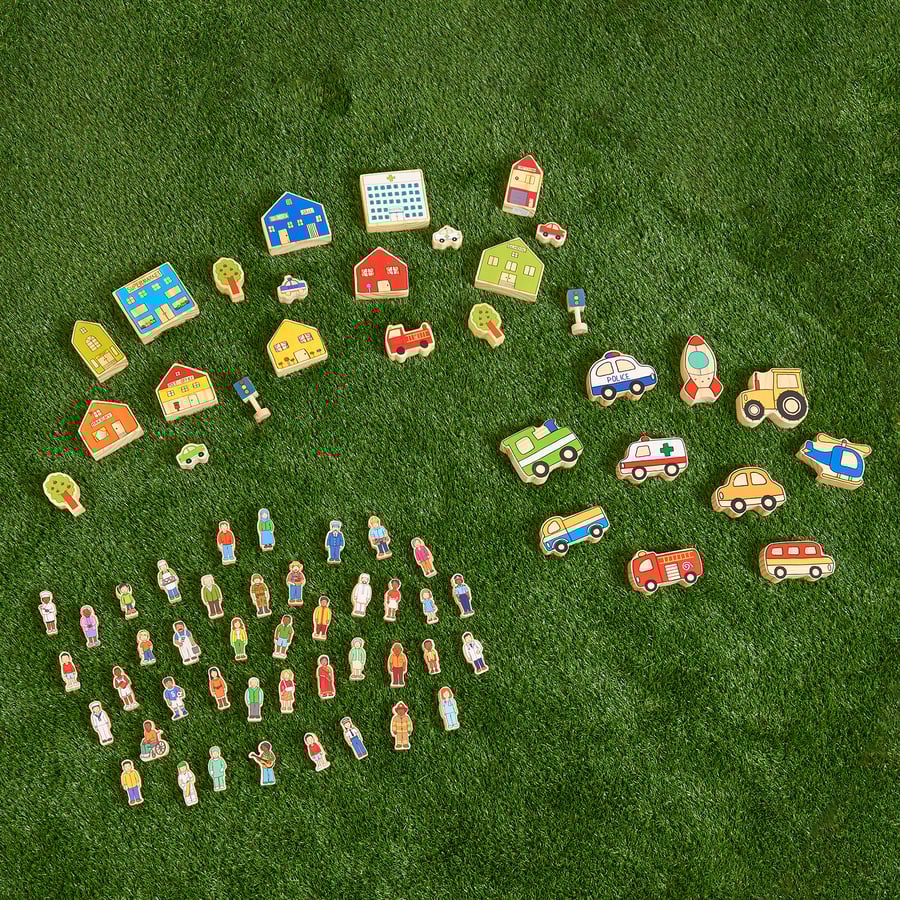 Buy Small World Wooden Village People 42pk | TTS